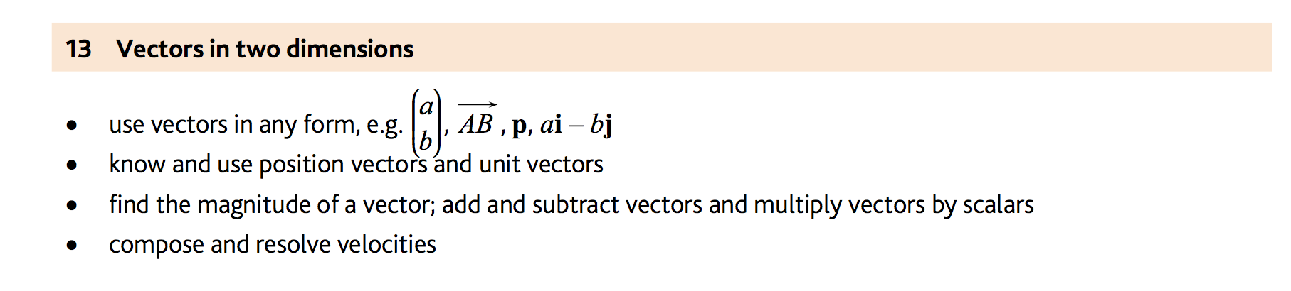 Unit 13: Vectors | bispmaths